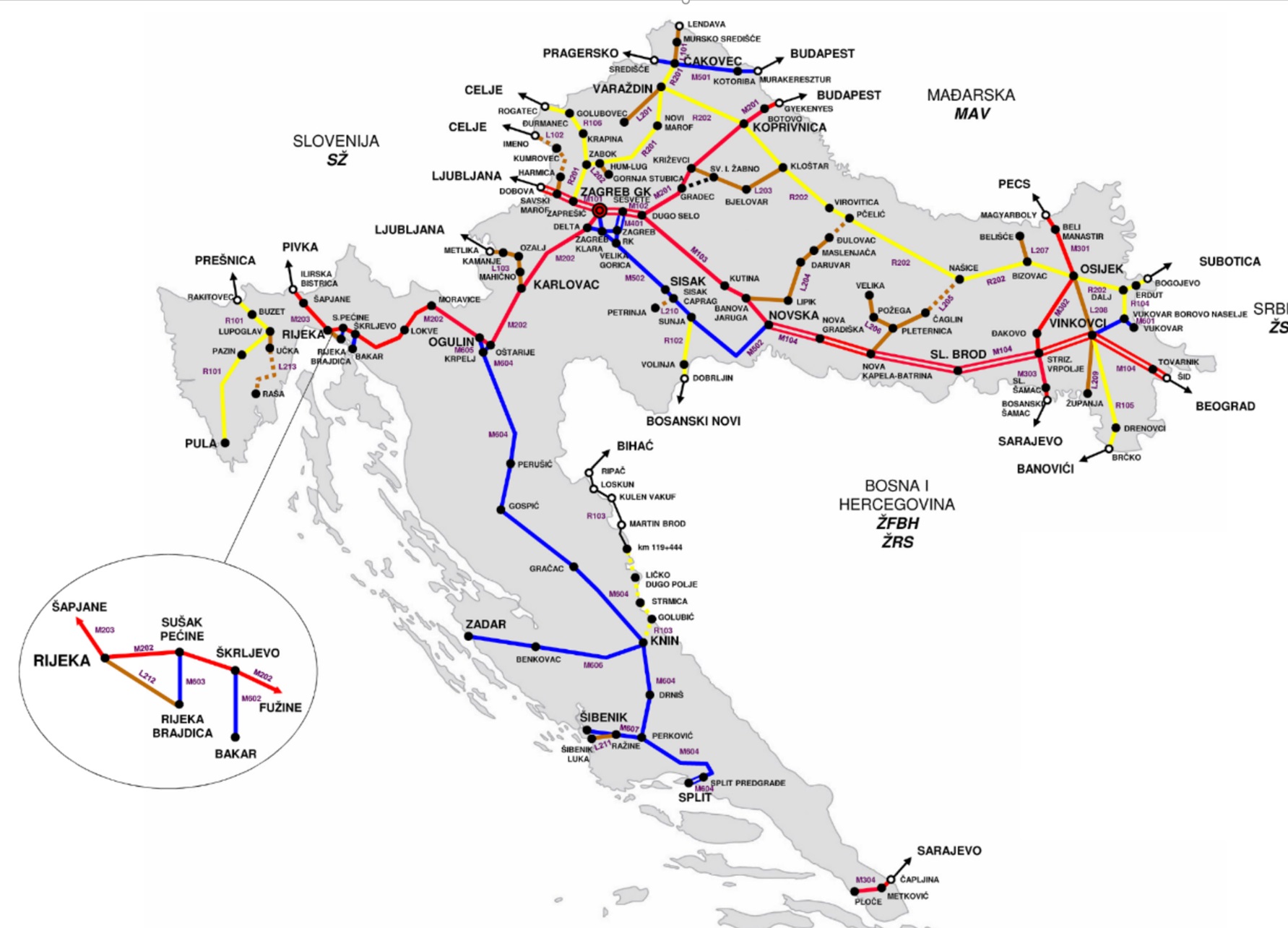 Croatian Rail Network - SymGEO