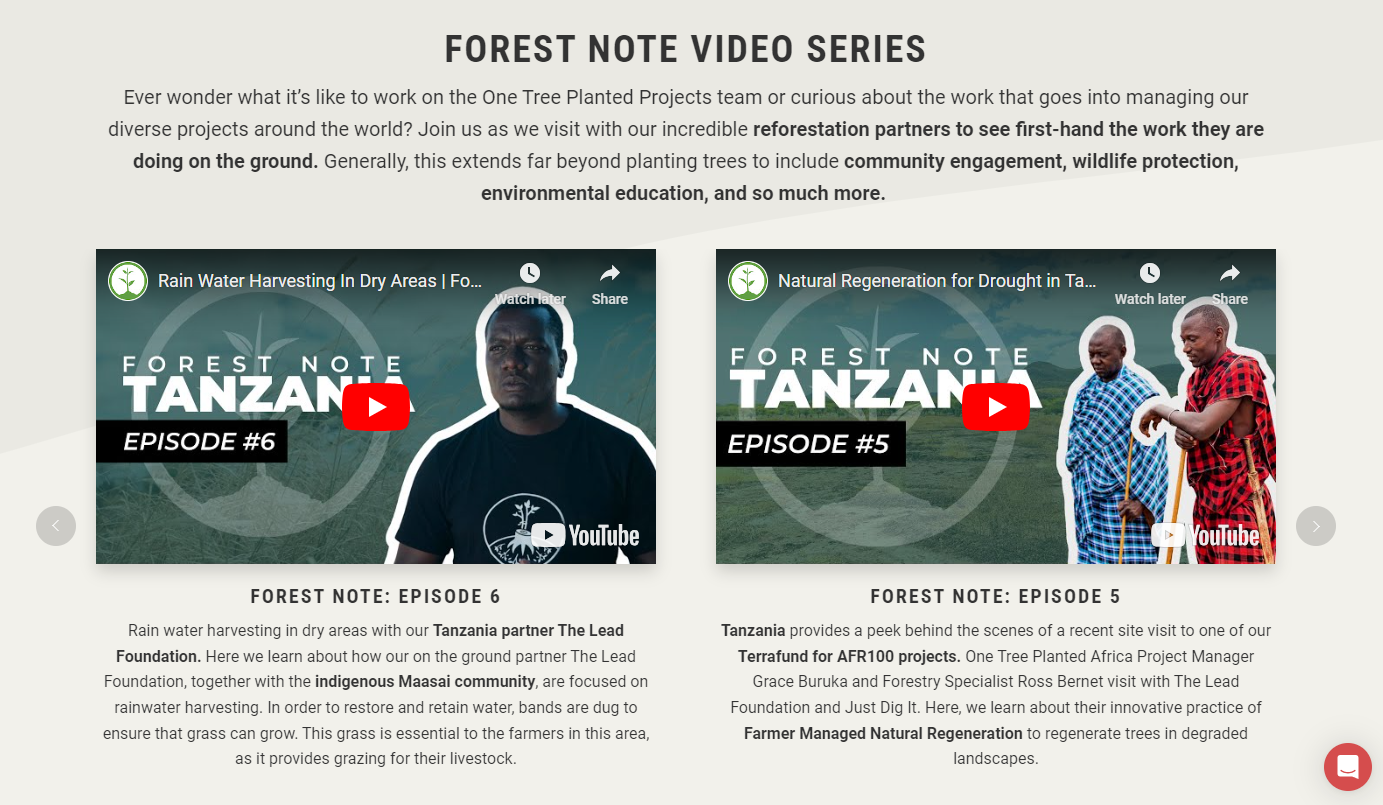 One Tree Planted Projects Site Symgeo